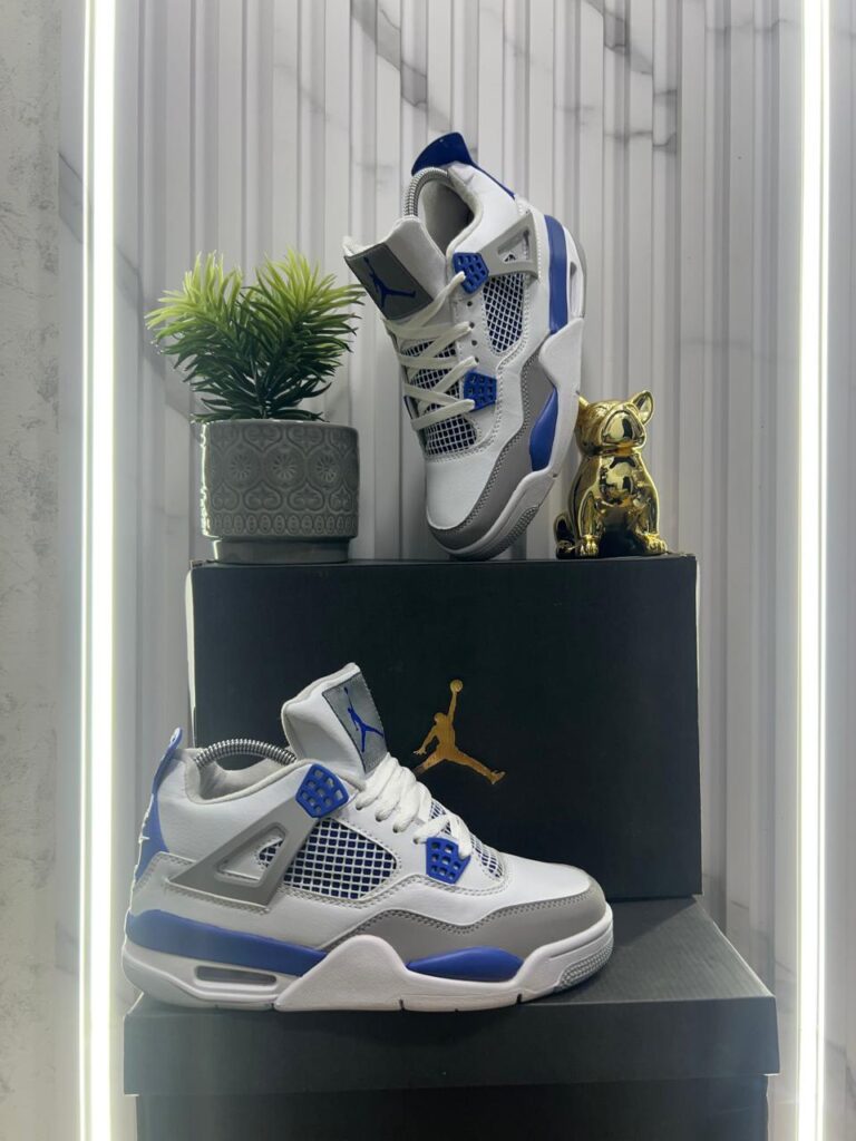 Retro 4 Blanco/Azul/Gris - Vary shoes